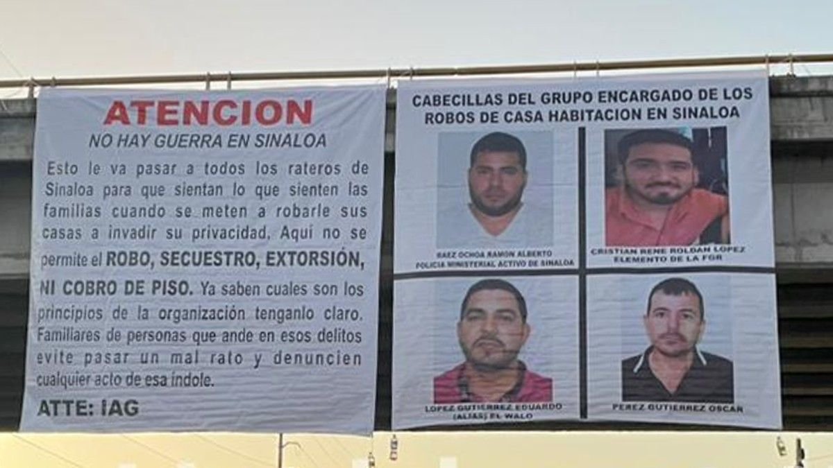 Narcomantas en Culiacán: mensaje de supuesta calma en medio de la ...